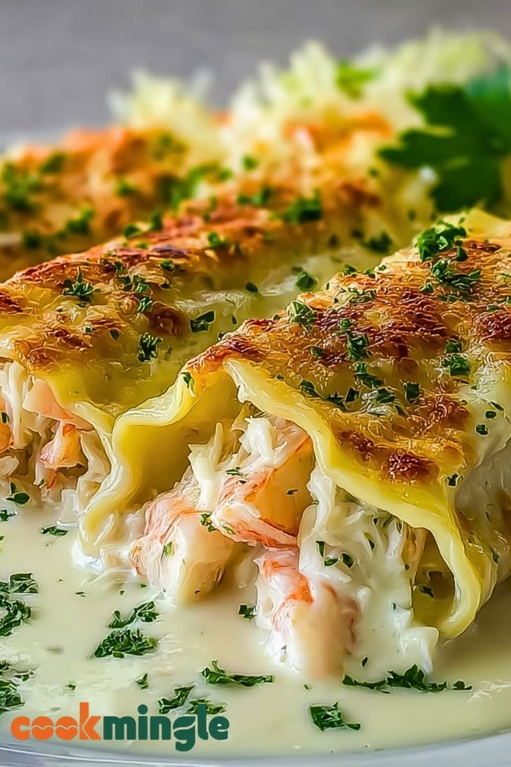 Shrimp Crab Alfredo Roll Ups - Cook Mingle