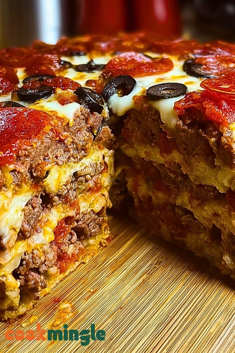 Ultimate Stuffed Layered Pizza Pie - Cook Mingle