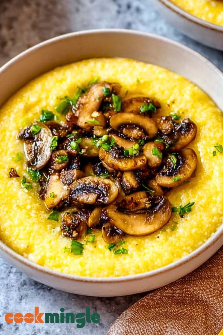 Creamy Garlic Polenta With Mushrooms - Cook Mingle