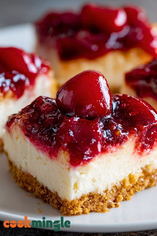 Cherry Cheesecake Bars - Cook Mingle
