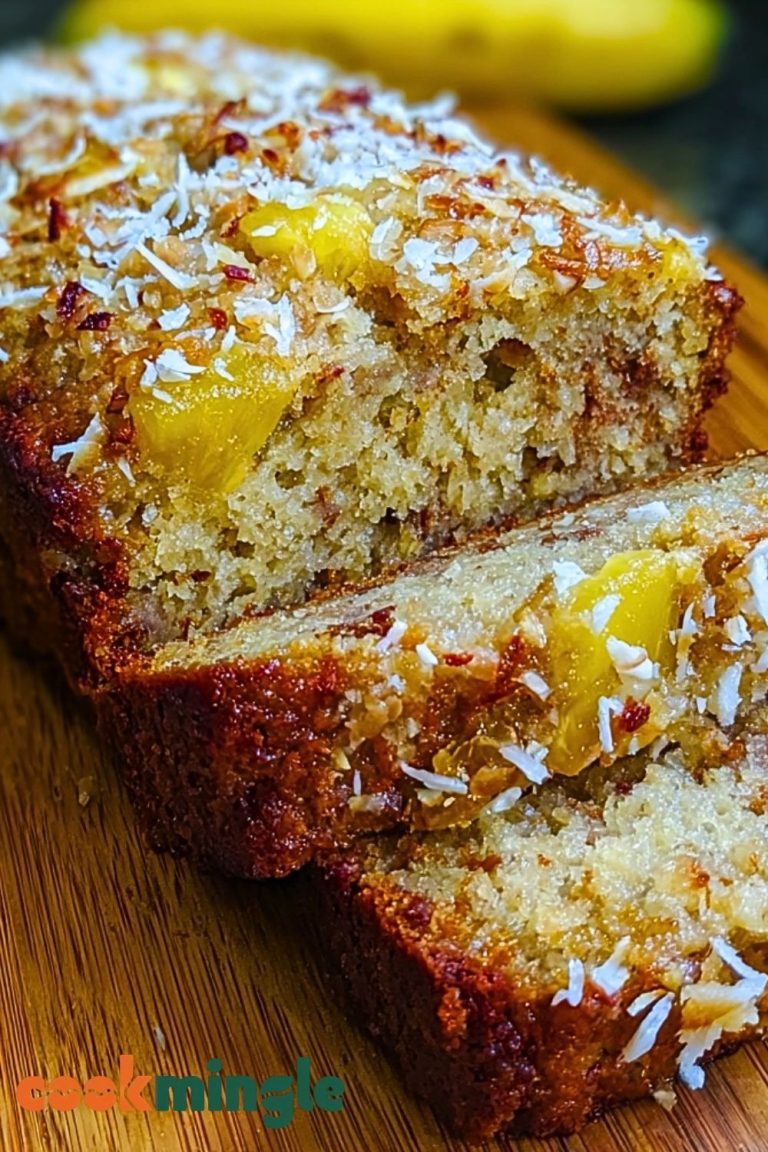 Coconut Pineapple Banana Bread - Cook Mingle