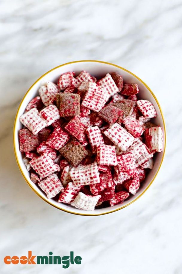 Easy Red Velvet Puppy Chow - Cook Mingle